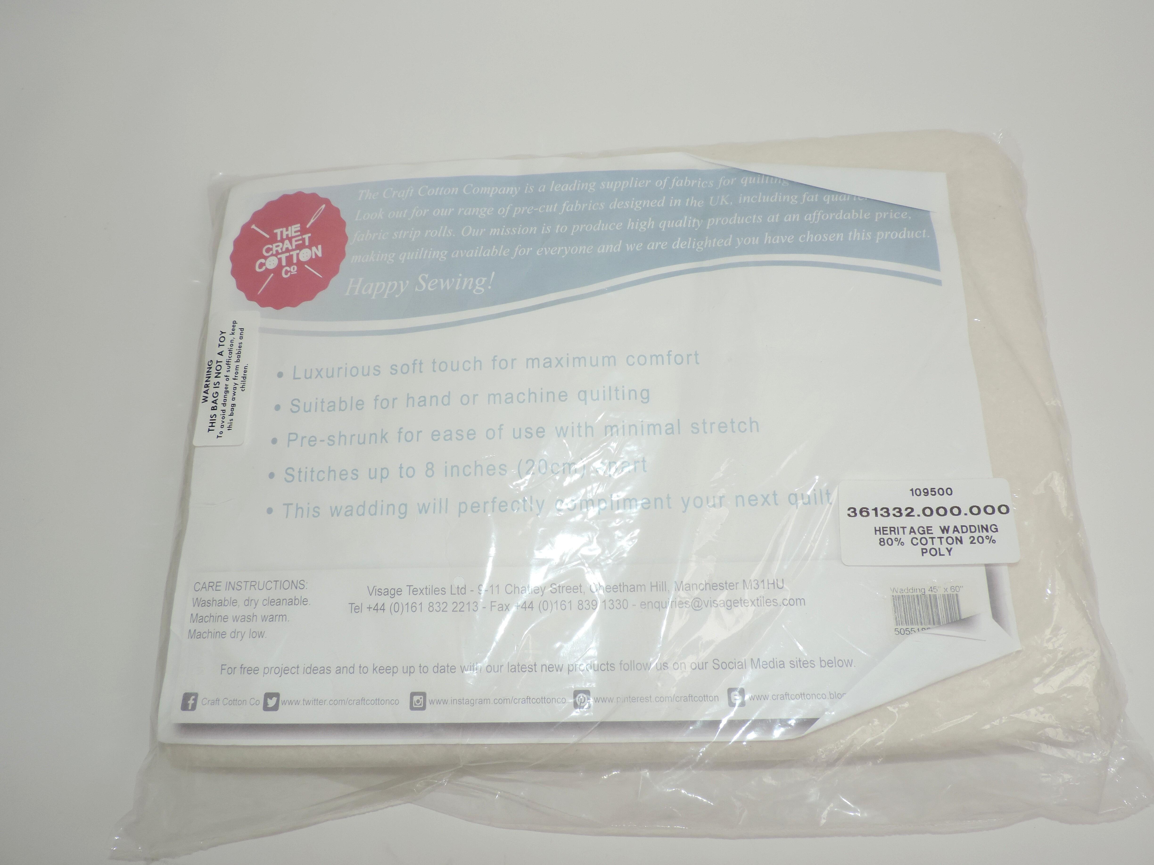 Heritage new wadding for quilting - Thames Hospice