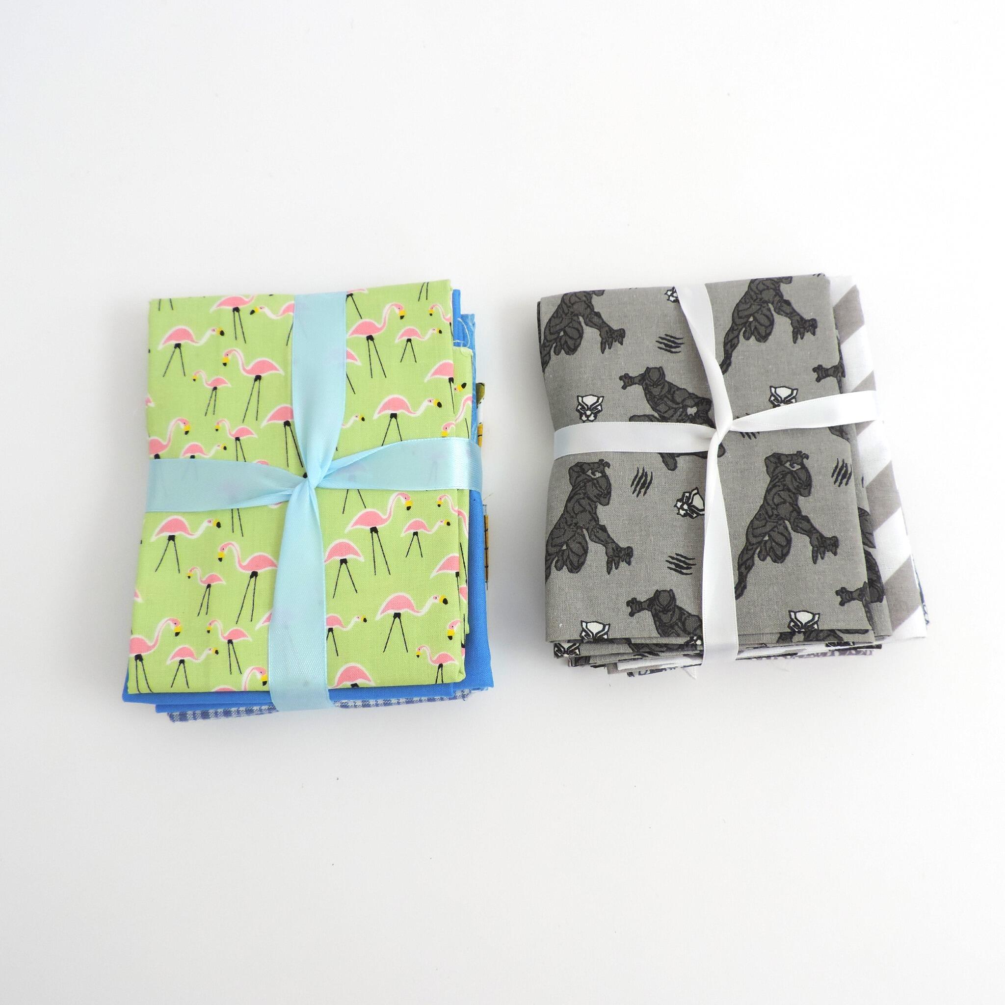 Fat Quarters Fabric Bundle In Grey & Blue Colour Scheme - Thames Hospice