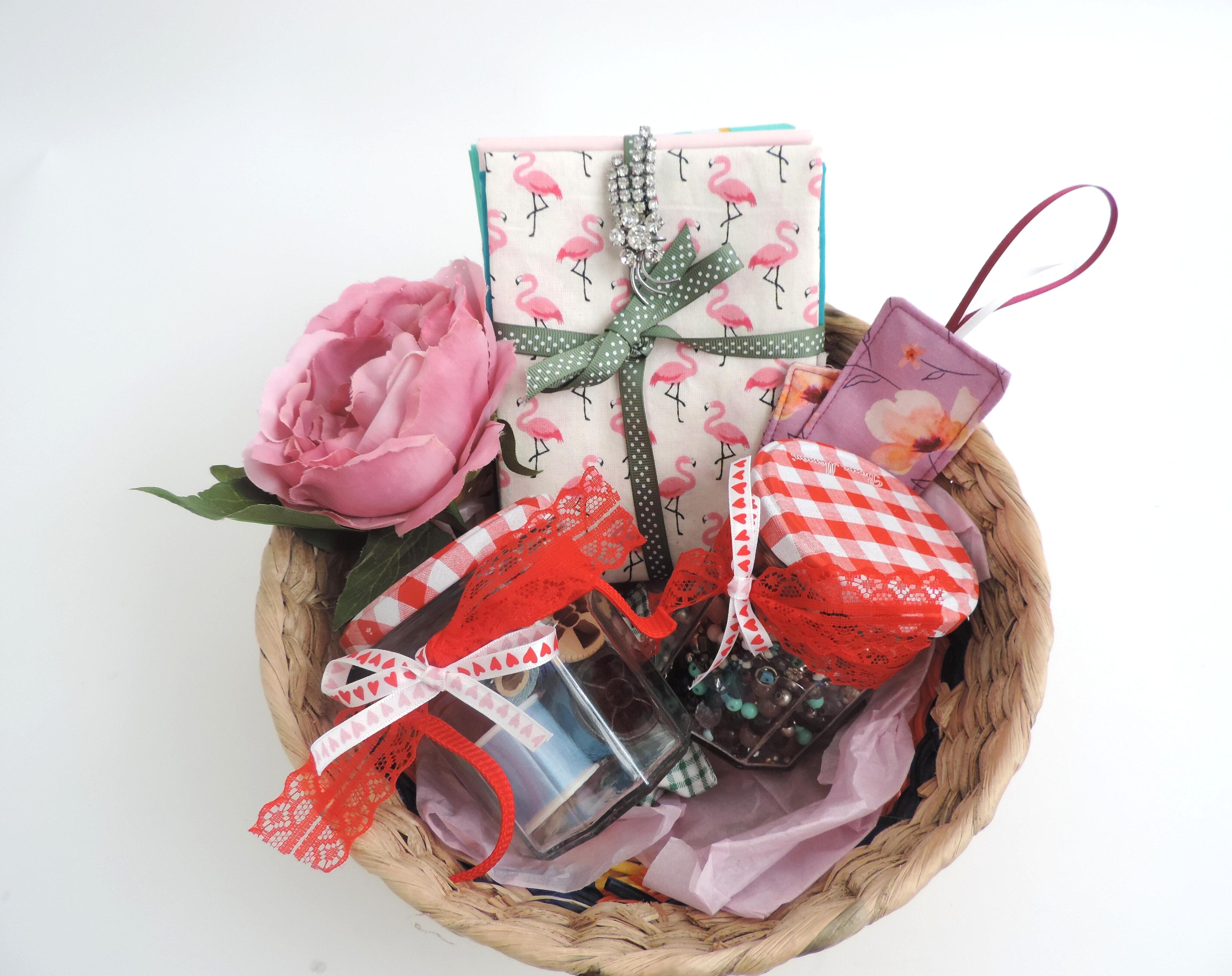 This charming handmade gift basket is beautifully arranged - Thames Hospice