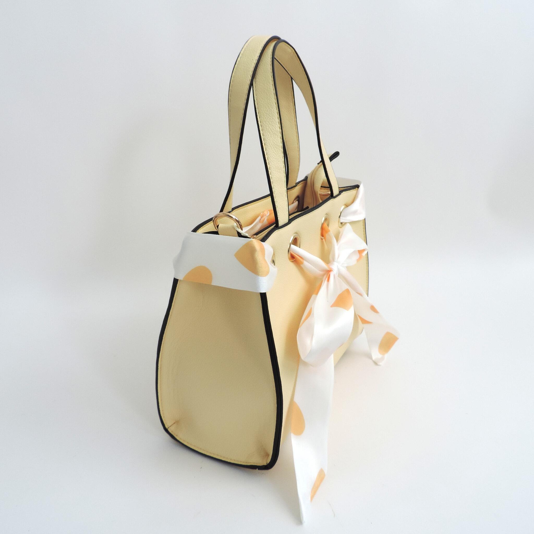 Light Yellow Handbag with Scarf - Thames Hospice