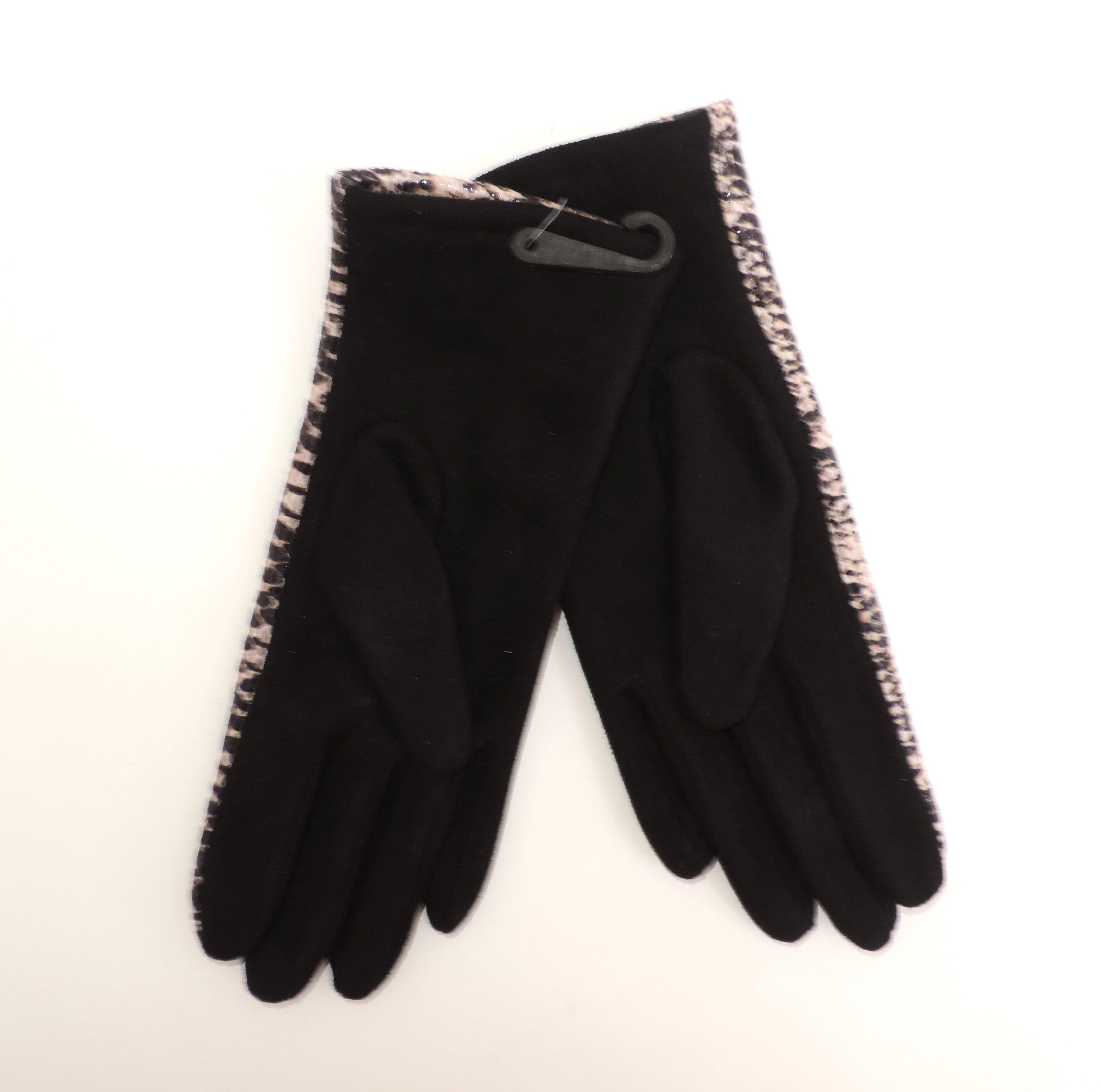 A stunning Pair Of Malissa J Faux Snake Skin Gloves