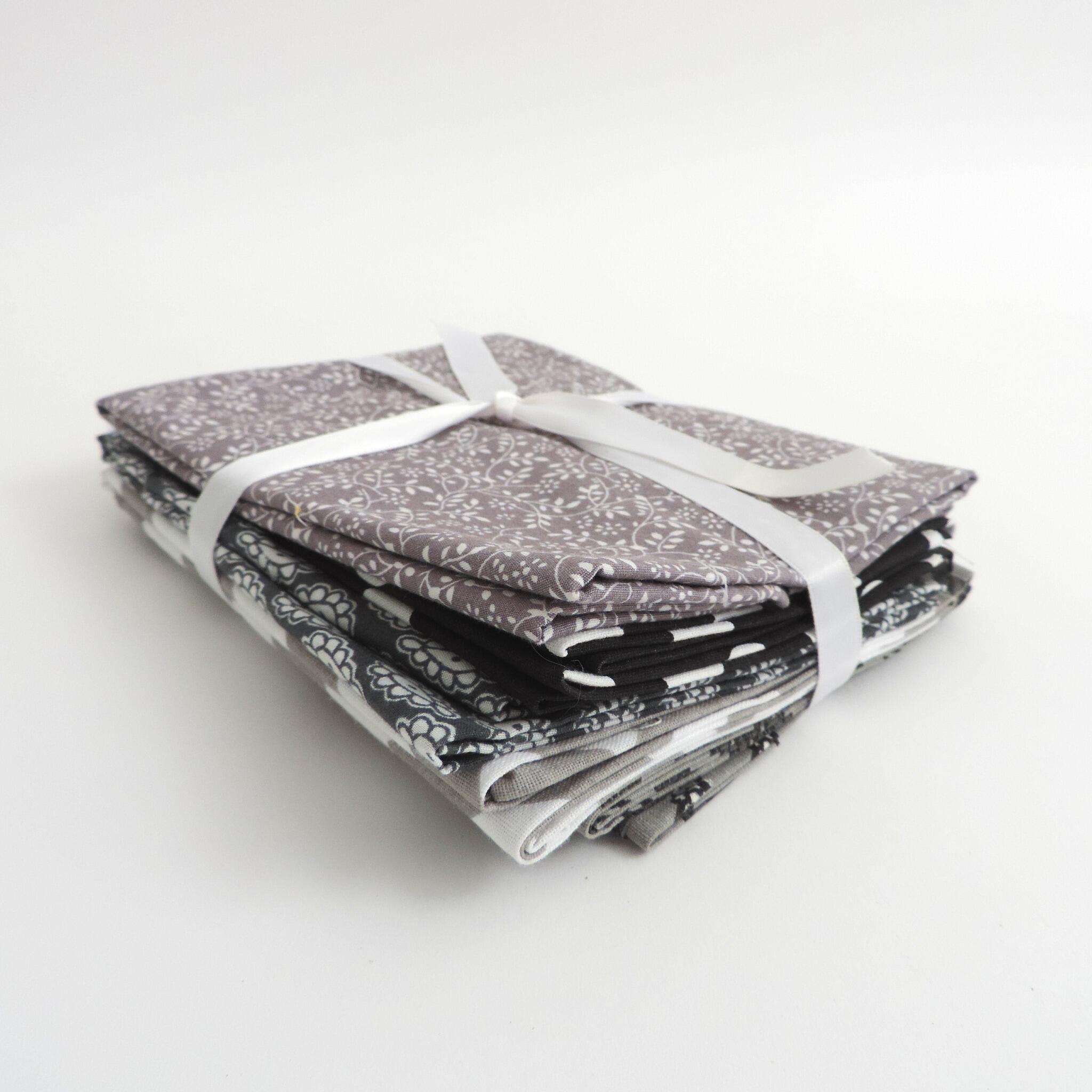 Fat Quarters Fabric Bundle In Grey & Blue Colour Scheme - Thames Hospice