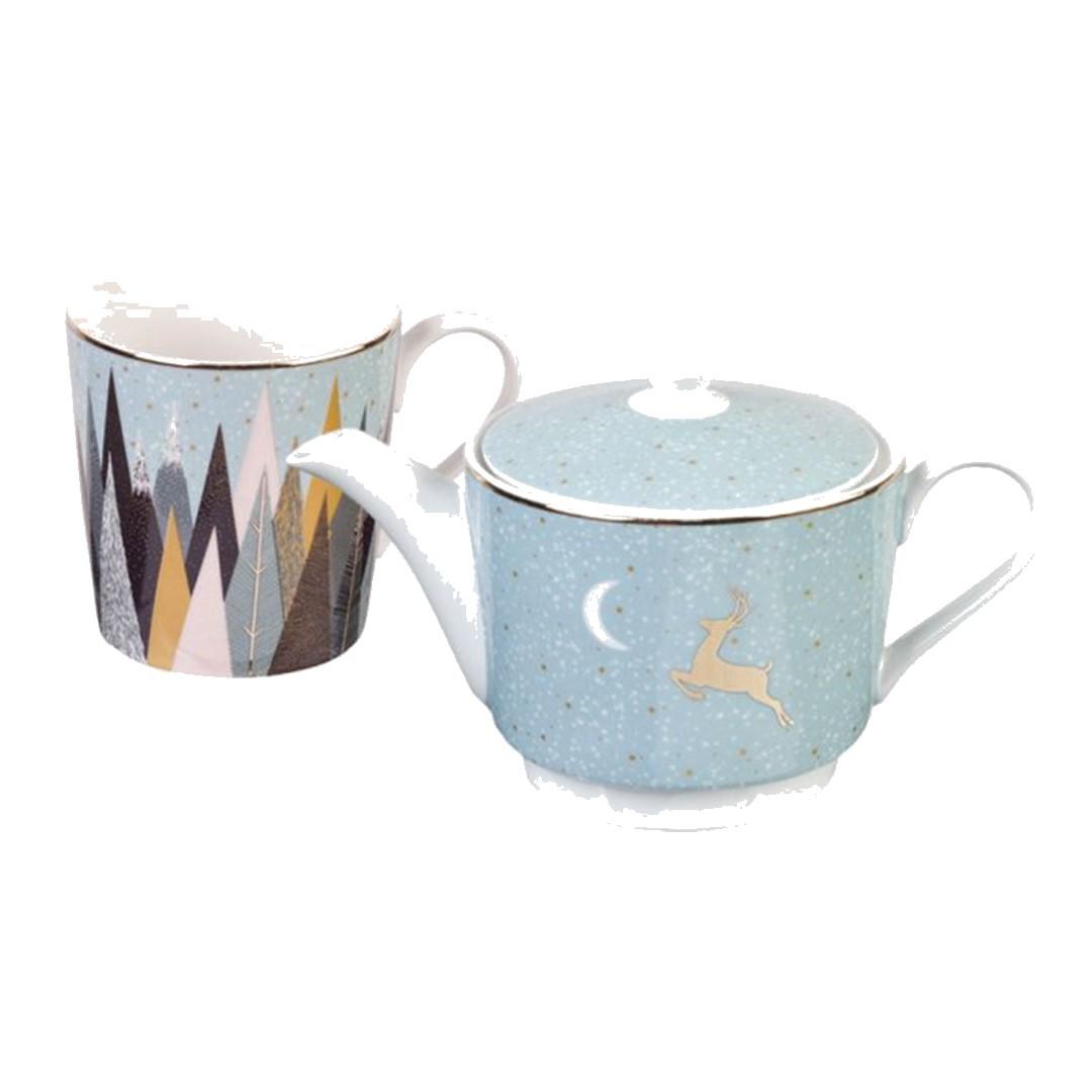 Sara Miller Frosted Pines Tea for One