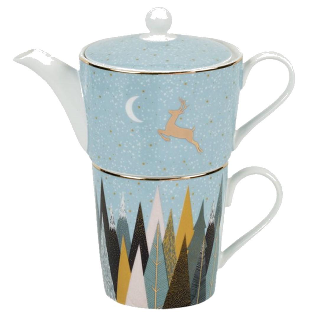 Sara Miller Frosted Pines Tea for One