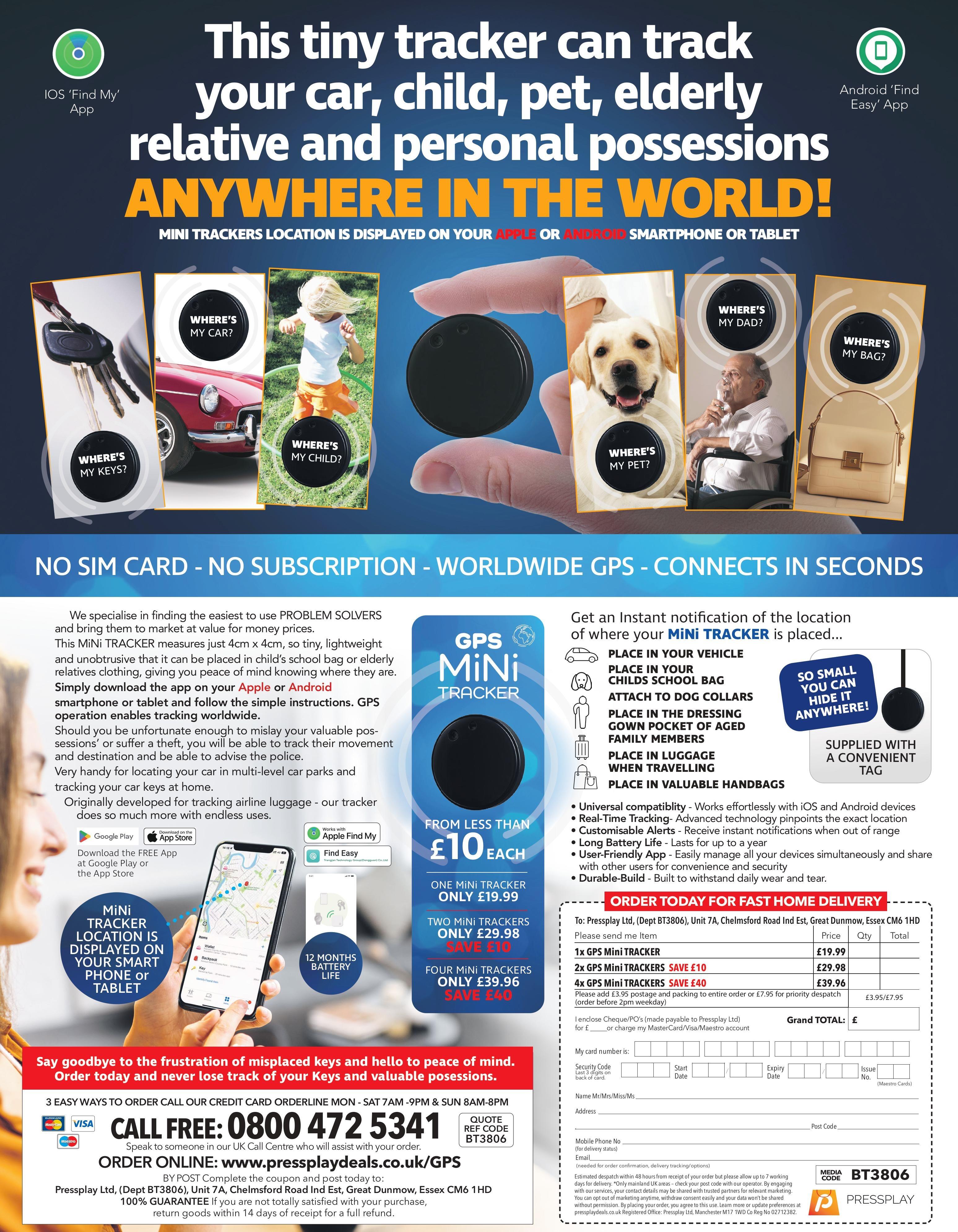 New GPS Tracker - Black