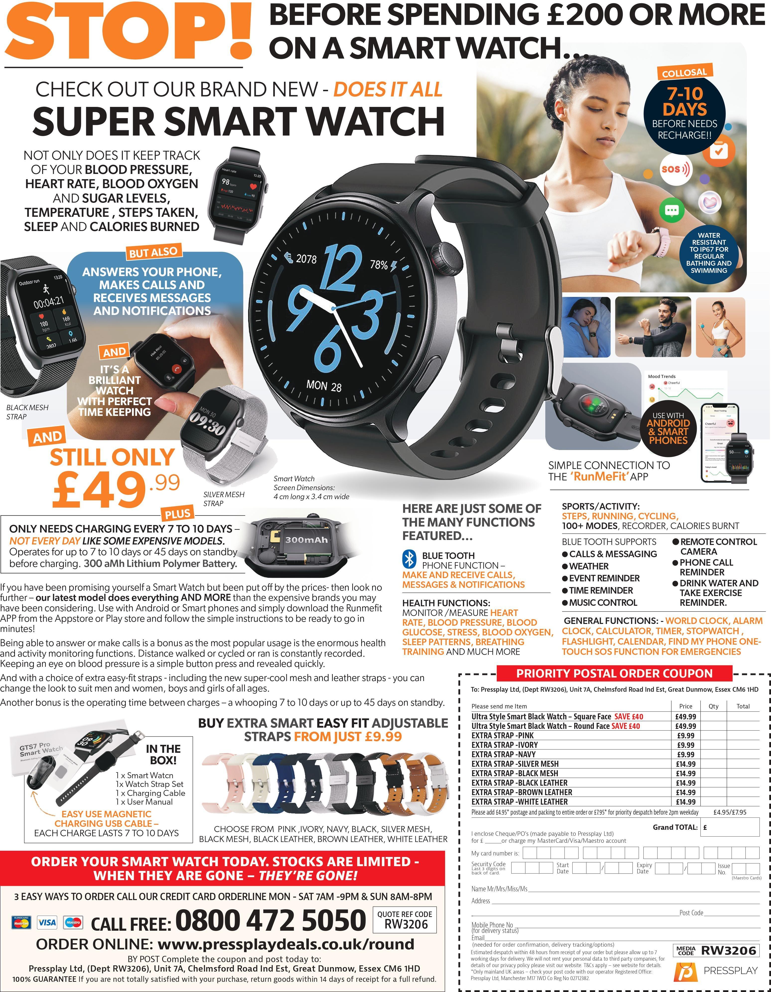 Round Heath Tracker Watch