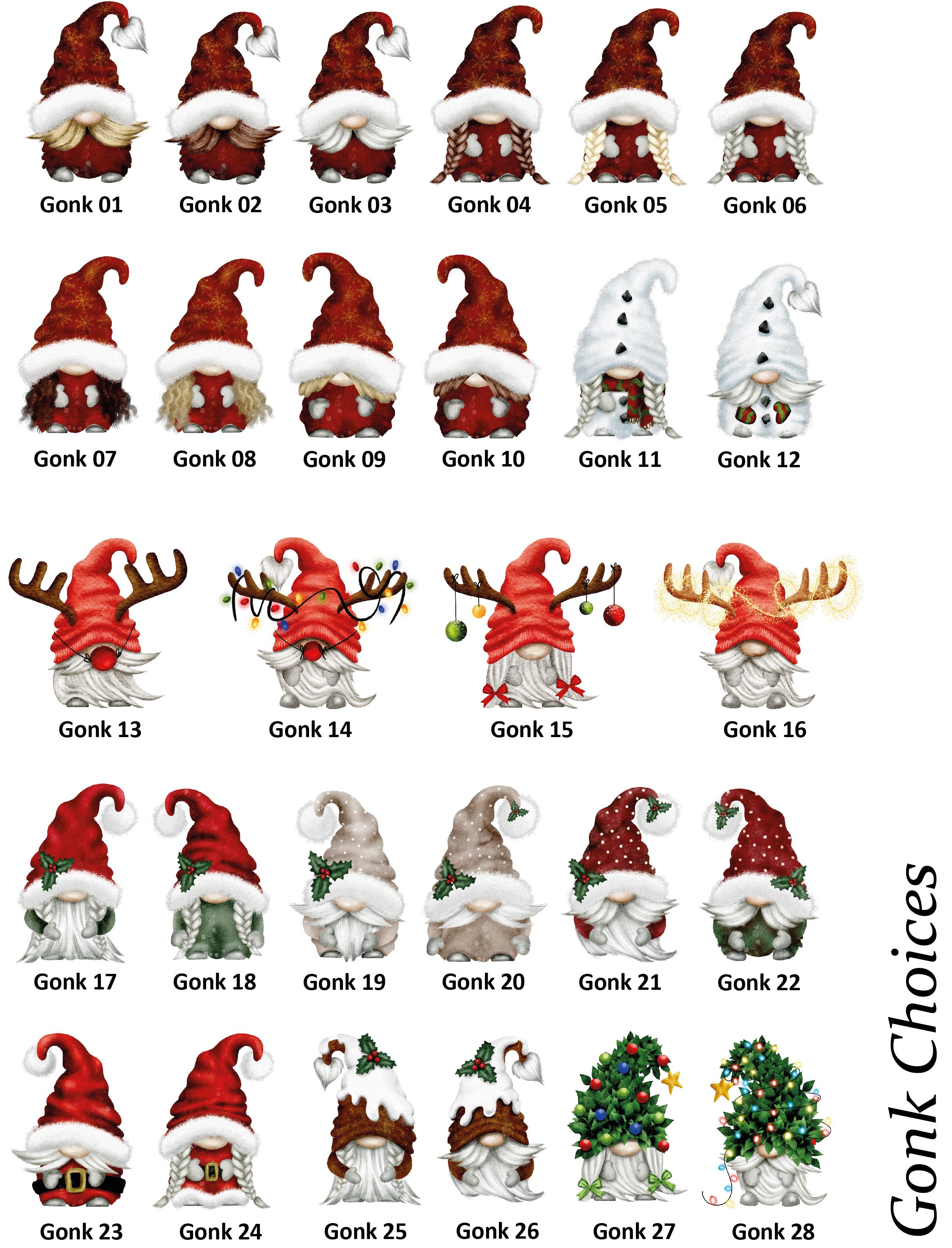 Personalised Christmas Gonk Christmas Tree Ornament