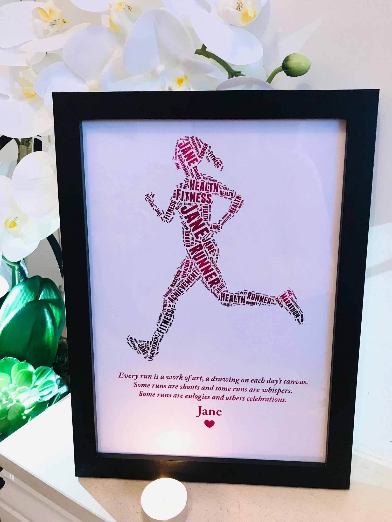 Personalised Runner Word Art print