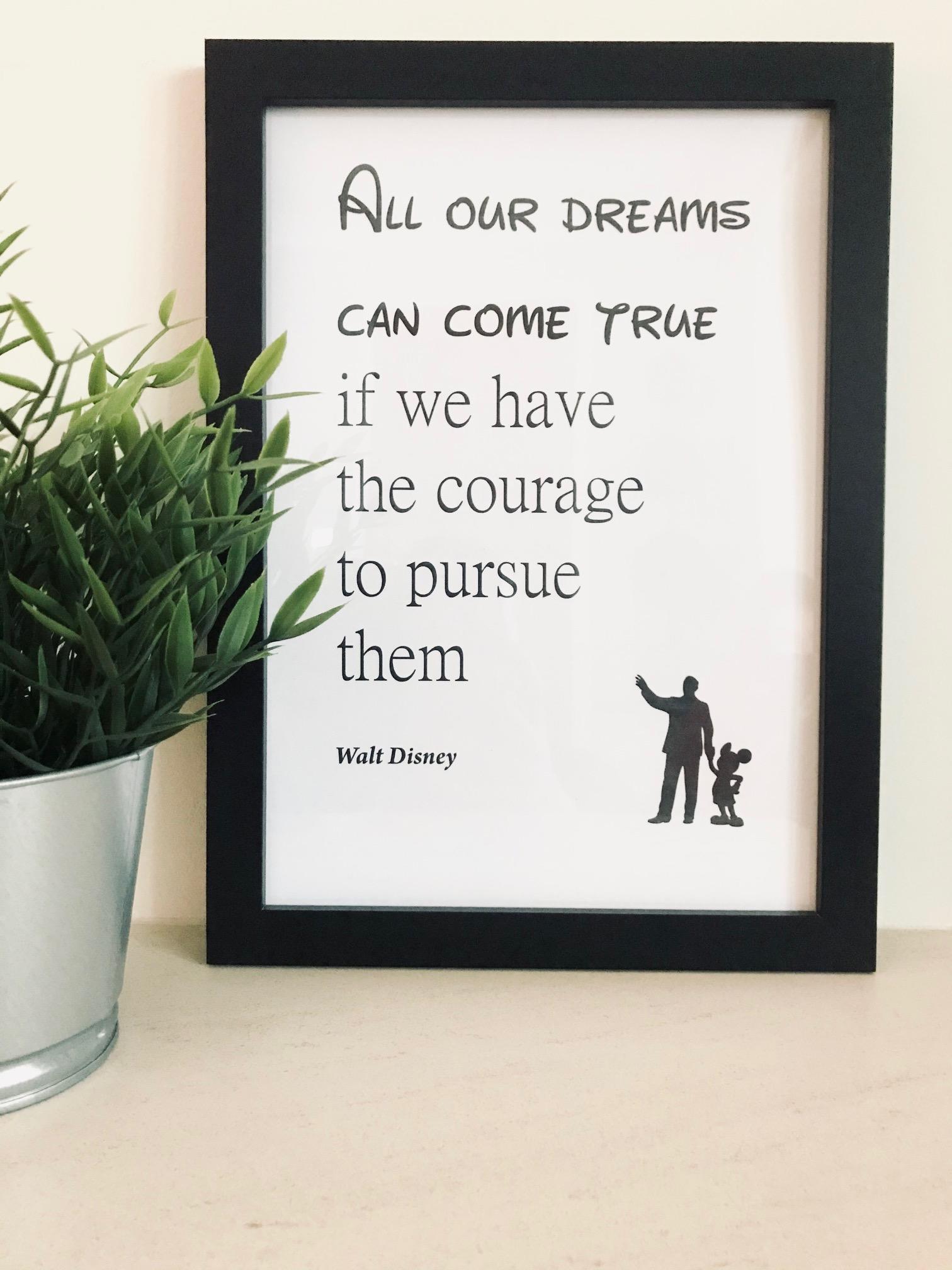 Walt Disney quote print