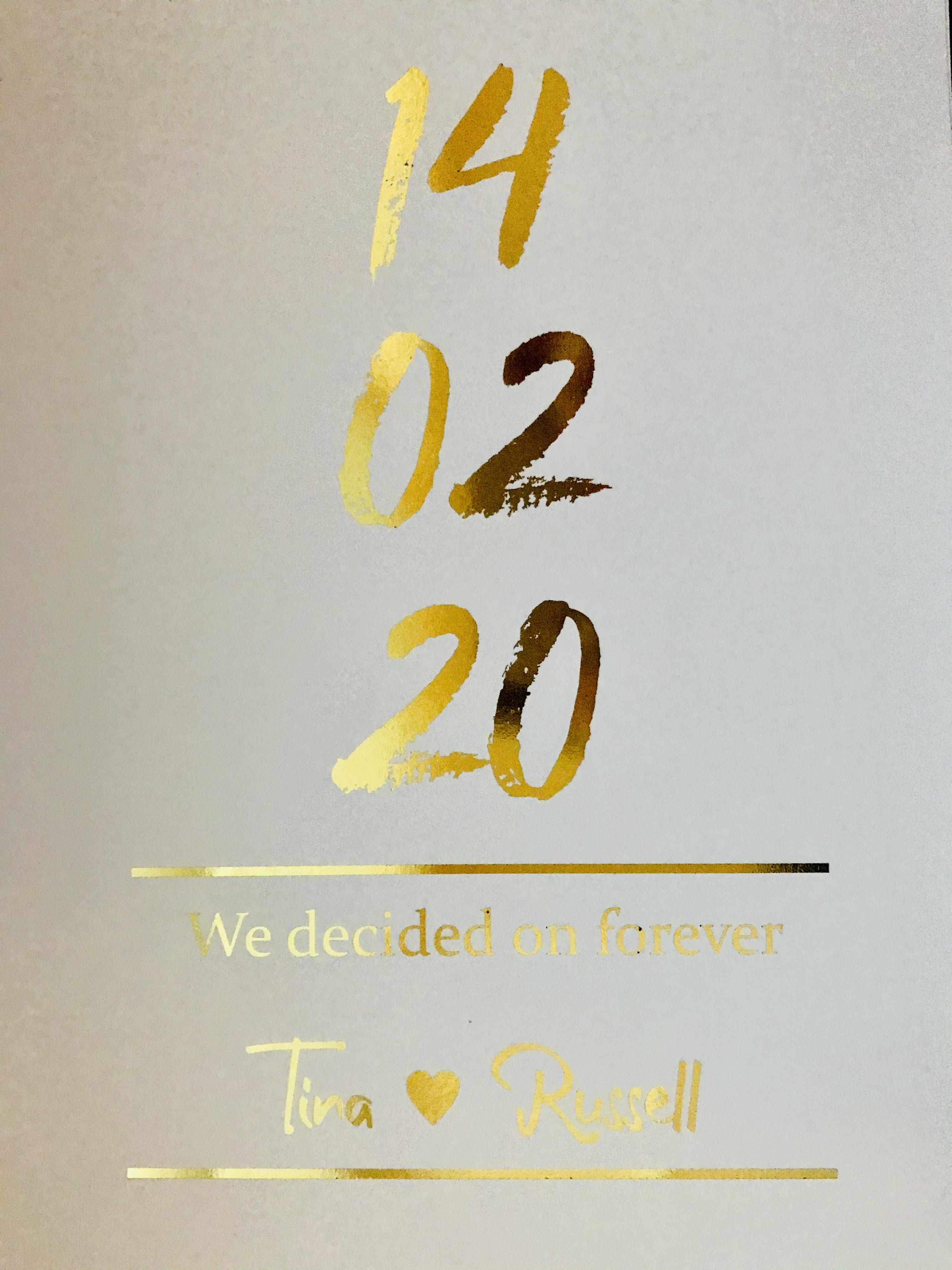 Personalised Important Forever Date print