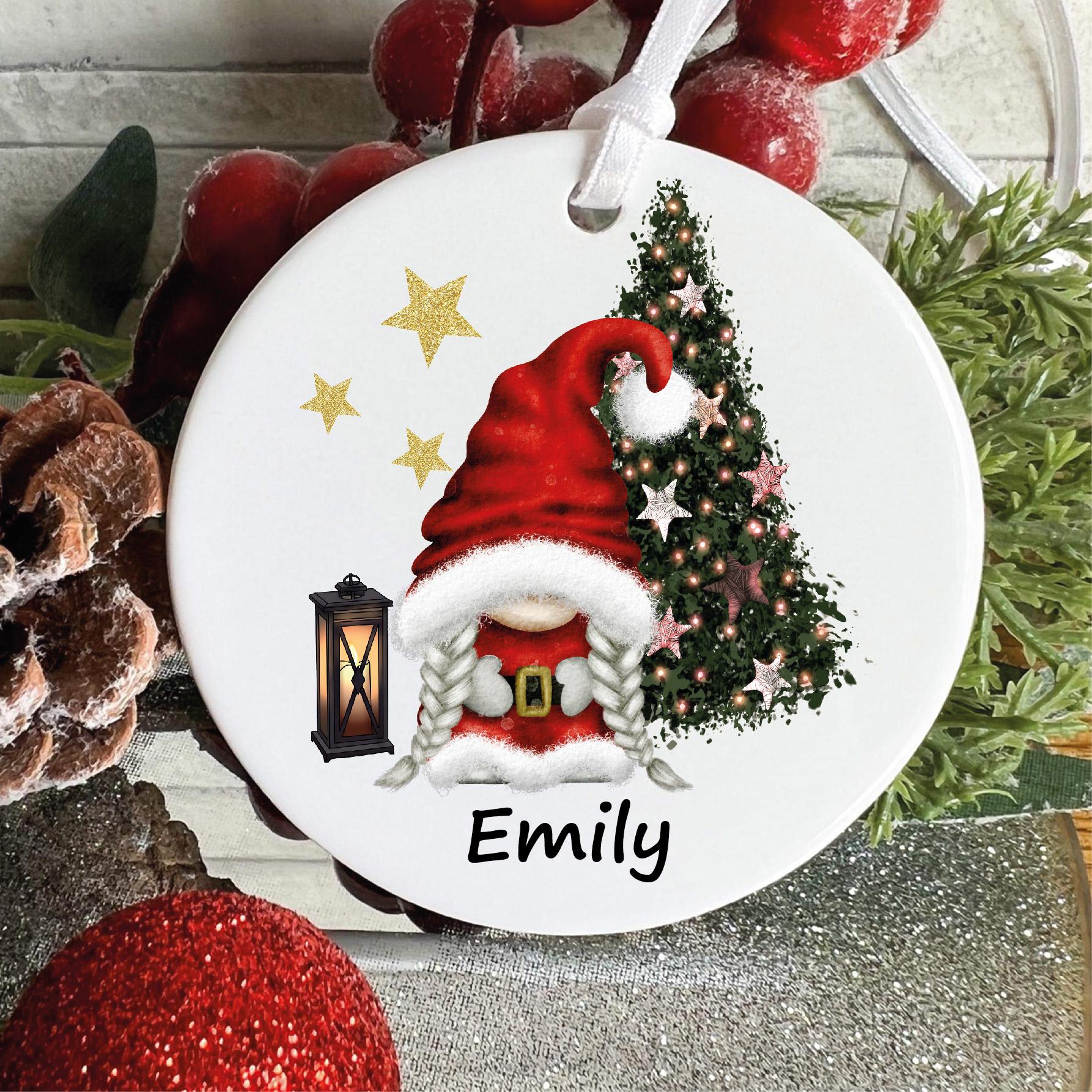 Personalised Christmas Gonk Christmas Tree Ornament