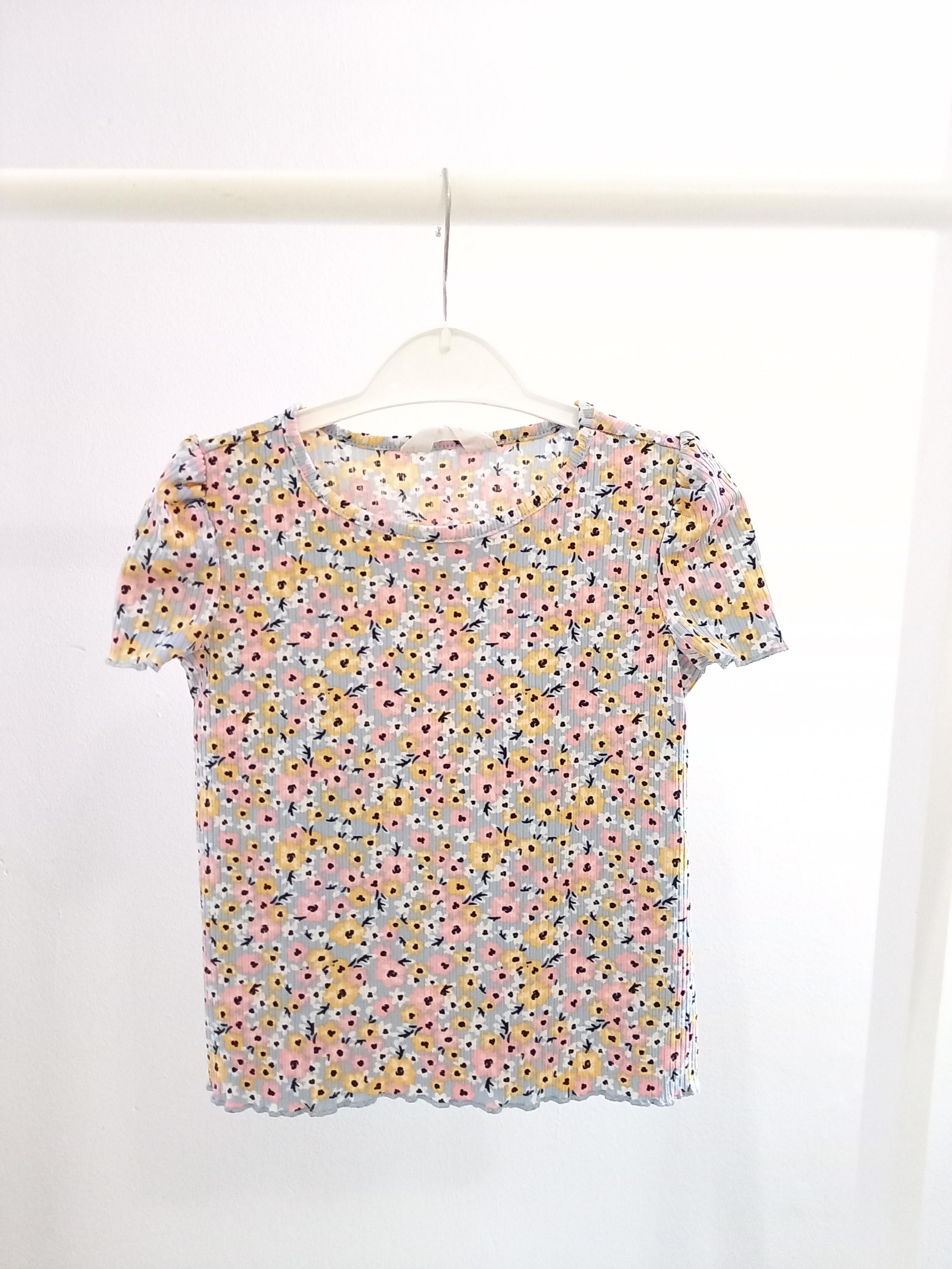 Primark 2-3 Years Blue Floral Print Top