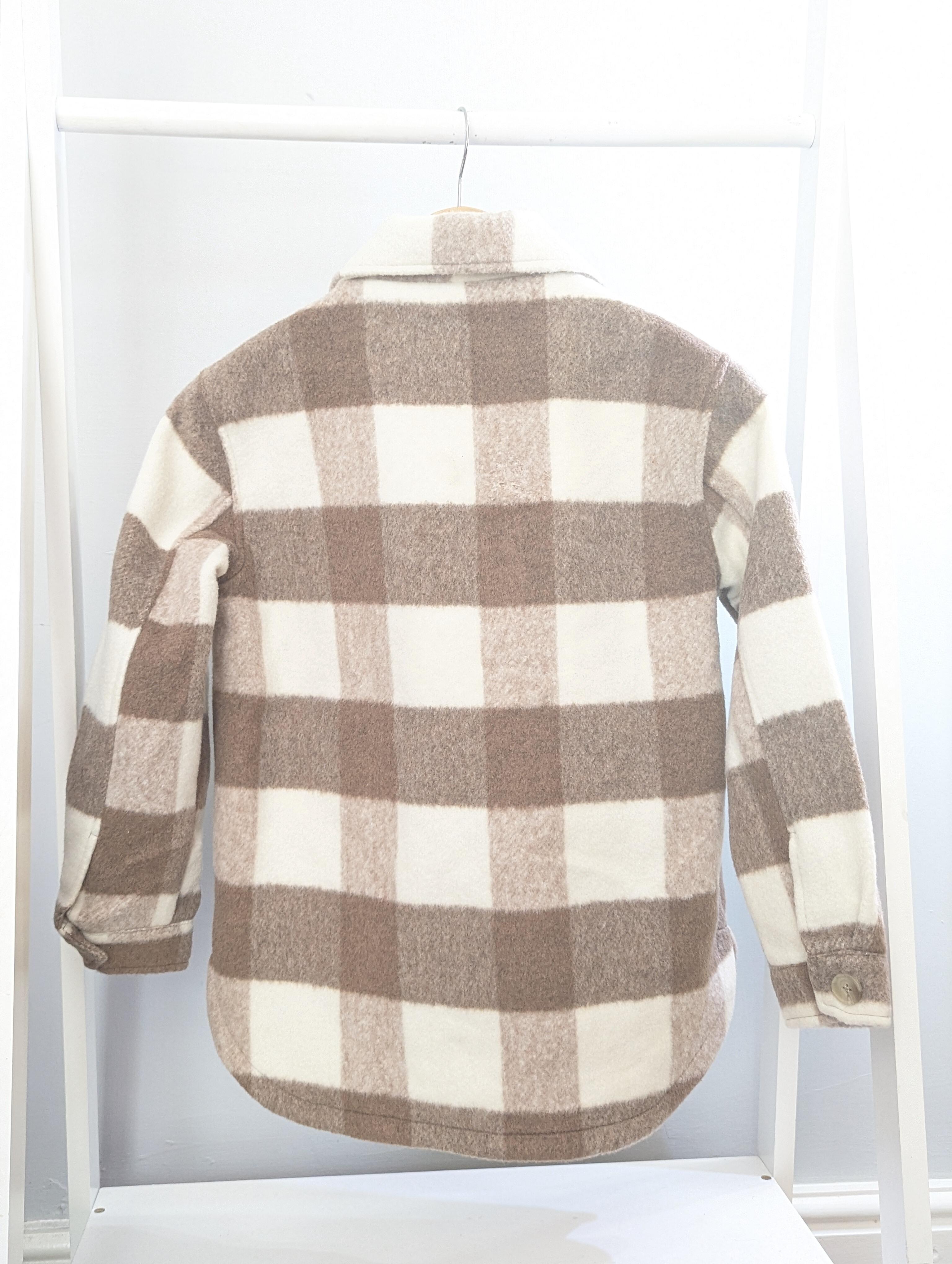 Primark 10-11 Years Brown Check Coat