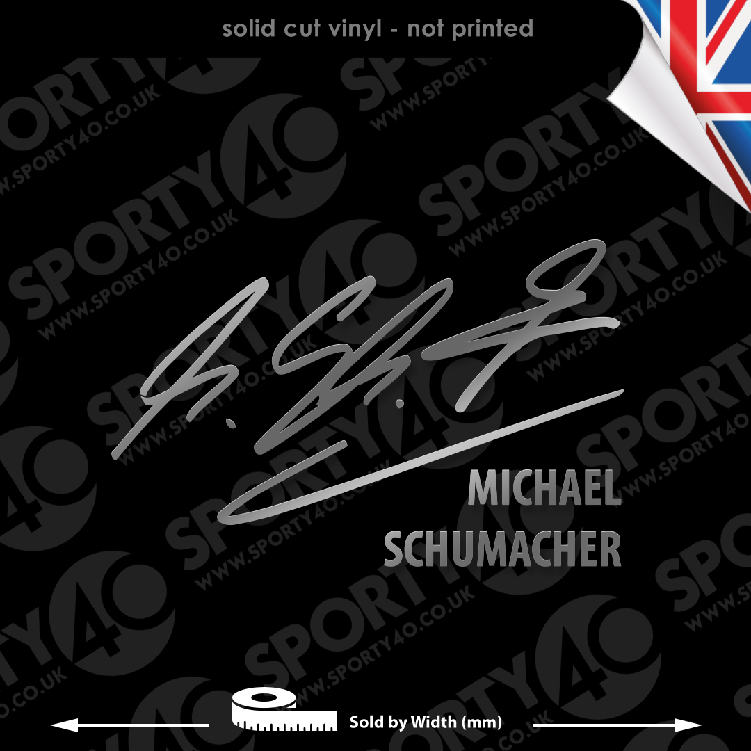 Michael Schumacher Signature Vinyl Decal Sticker
