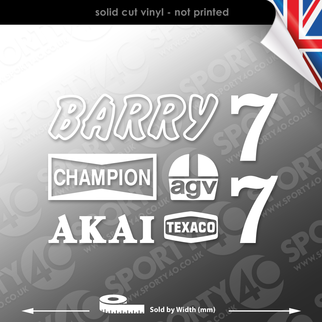 Barry Sheene Vinyl Decal Sticker Stack