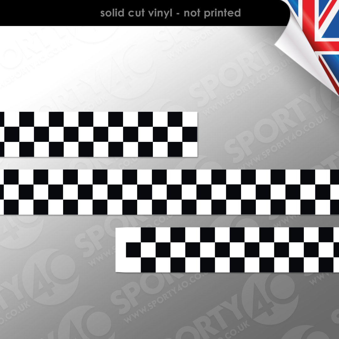 Chequer Stripe Vinyl Decal Sticker