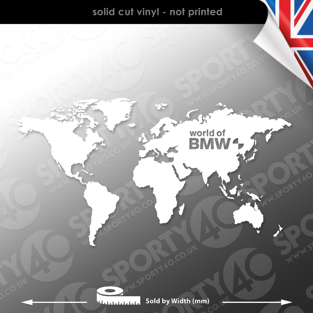 BMW Motorrad World Map Pannier Vinyl Decal Sticker