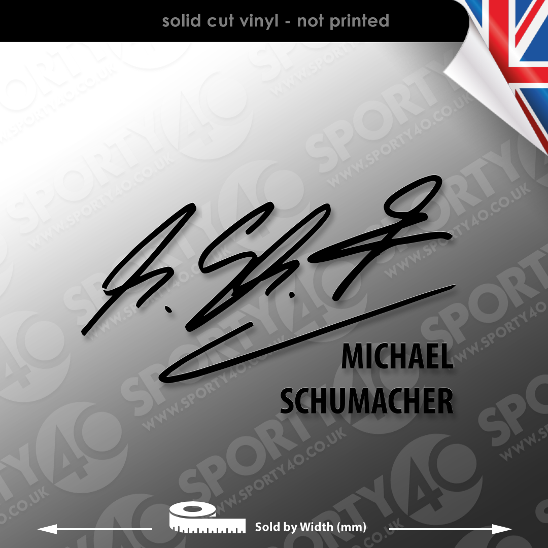 Michael Schumacher Signature Vinyl Decal Sticker