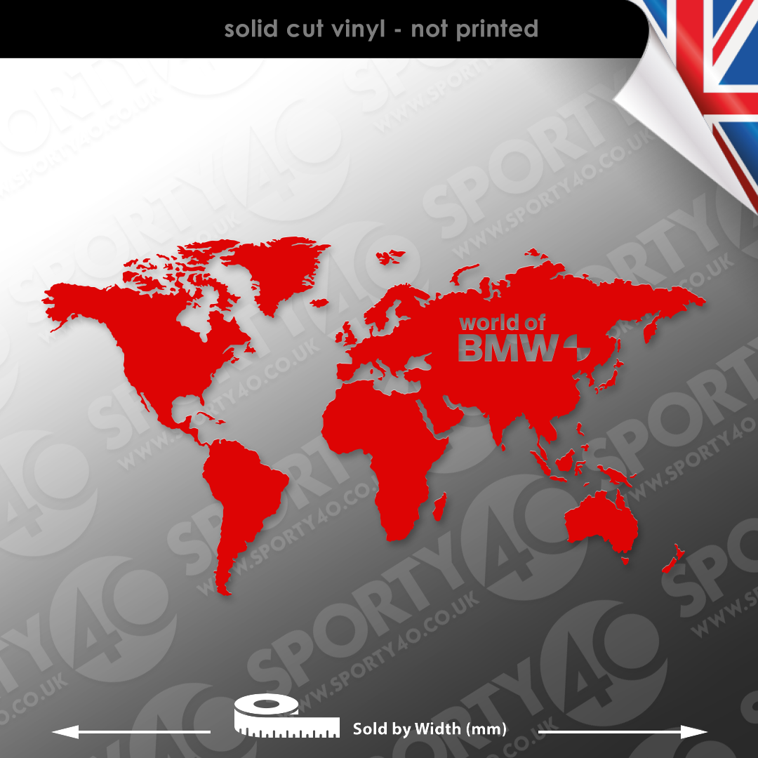 BMW Motorrad World Map Pannier Vinyl Decal Sticker