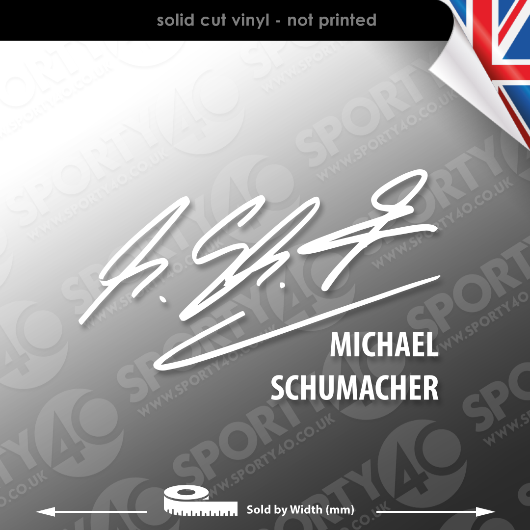 Michael Schumacher Signature Vinyl Decal Sticker
