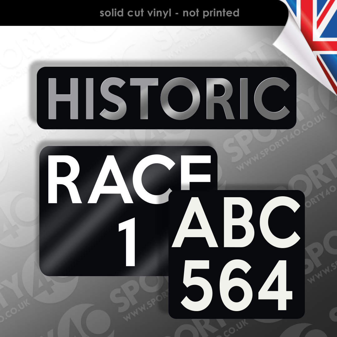Self-Adhesive Heritage Car Vinyl Number Plate Sticker