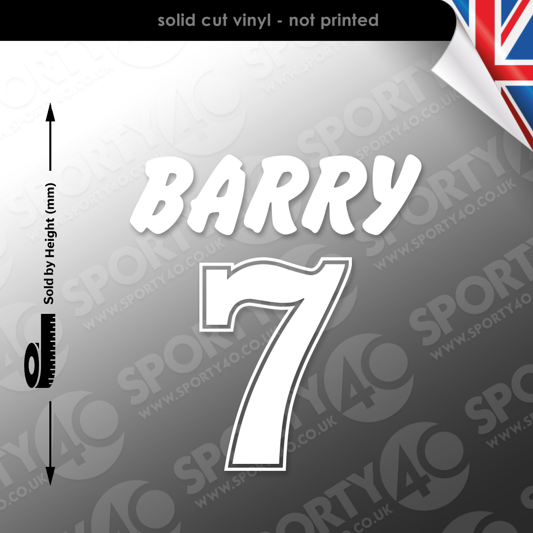 Barry 7 Vinyl Solid Vinyl Decal Sticker