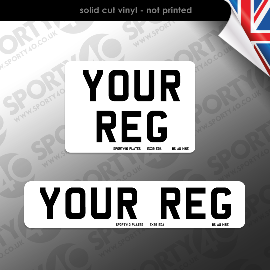 Self-Adhesive Car Vinyl Number Plate Sticker with Slogan