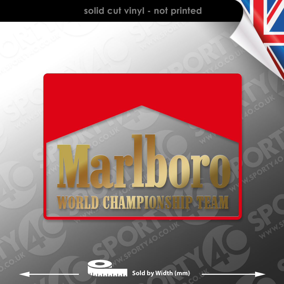 Marlboro Sponsor World Championship Team Cut-Out Vinyl Decal Sticker