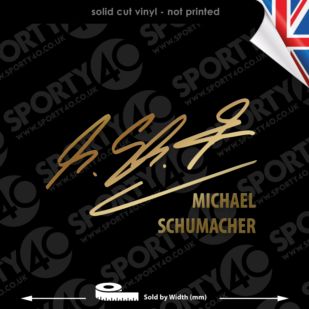 Michael Schumacher Signature Vinyl Decal Sticker