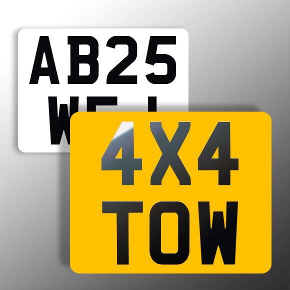 4x4 / Rear Vinyl Show Number Plate Sticker