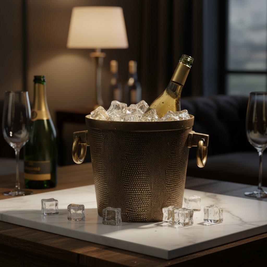 Small Snakeskin Ice Bucket | Textured Wine & Champagne Cooler