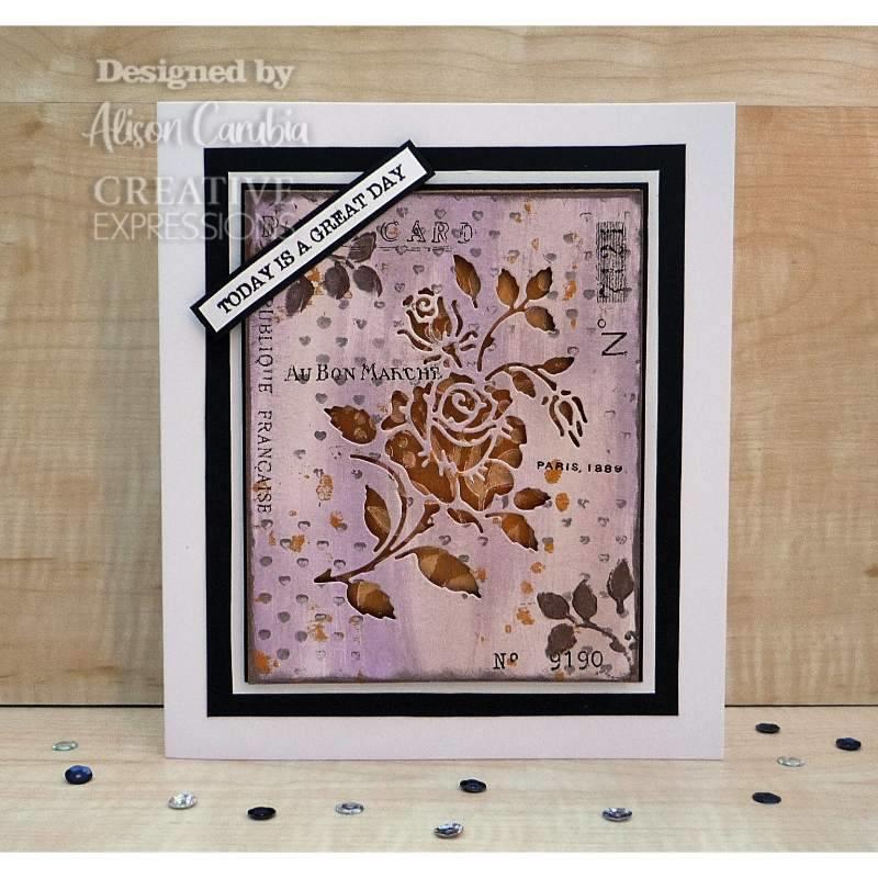 Creative Expressions Sam Poole Shabby Basics Vintage Rose Craft Die