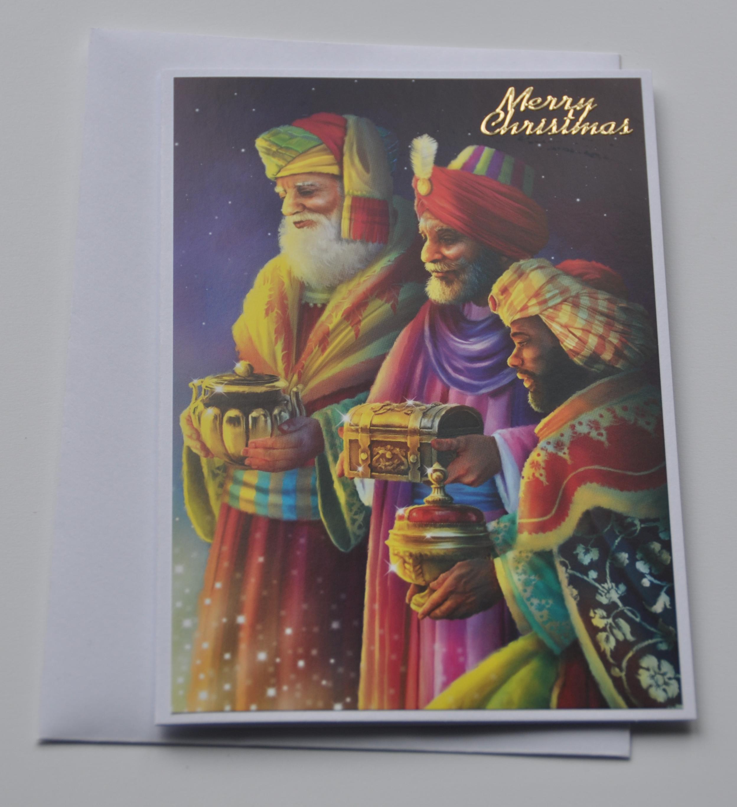 Handmade Christmas Card - Three Kings Gifts Merry Christmas
