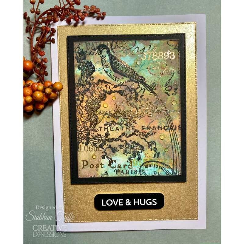 Creative Expressions Sam Poole Vintage Plume 4 in x 6 in Pre-Cut Rubber ...