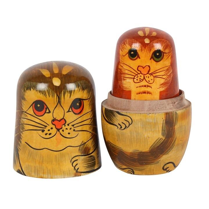CAT RUSSIAN NESTING DOLL SET