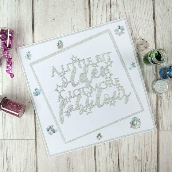 Hunkydory Diamond Sparkles Shimmer Card - Silver