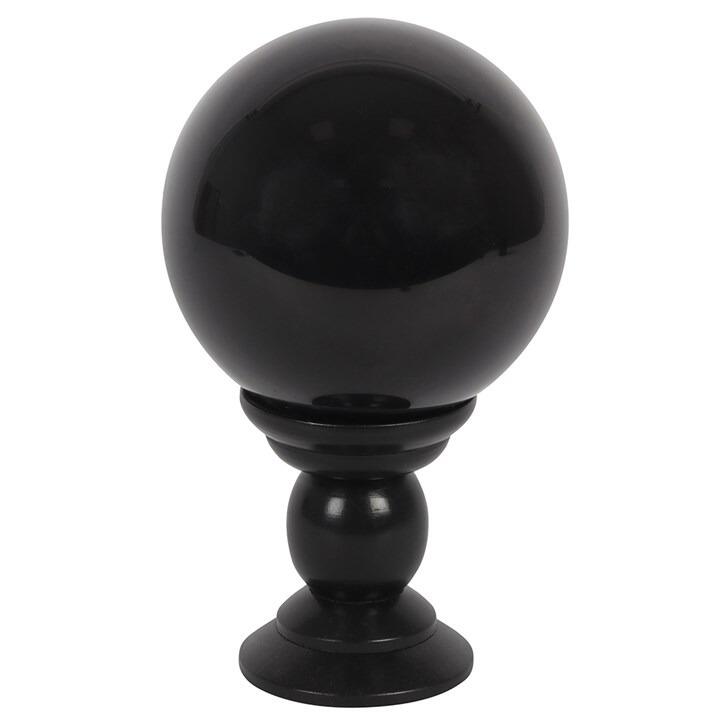 Large Black Crystal Ball With Stand