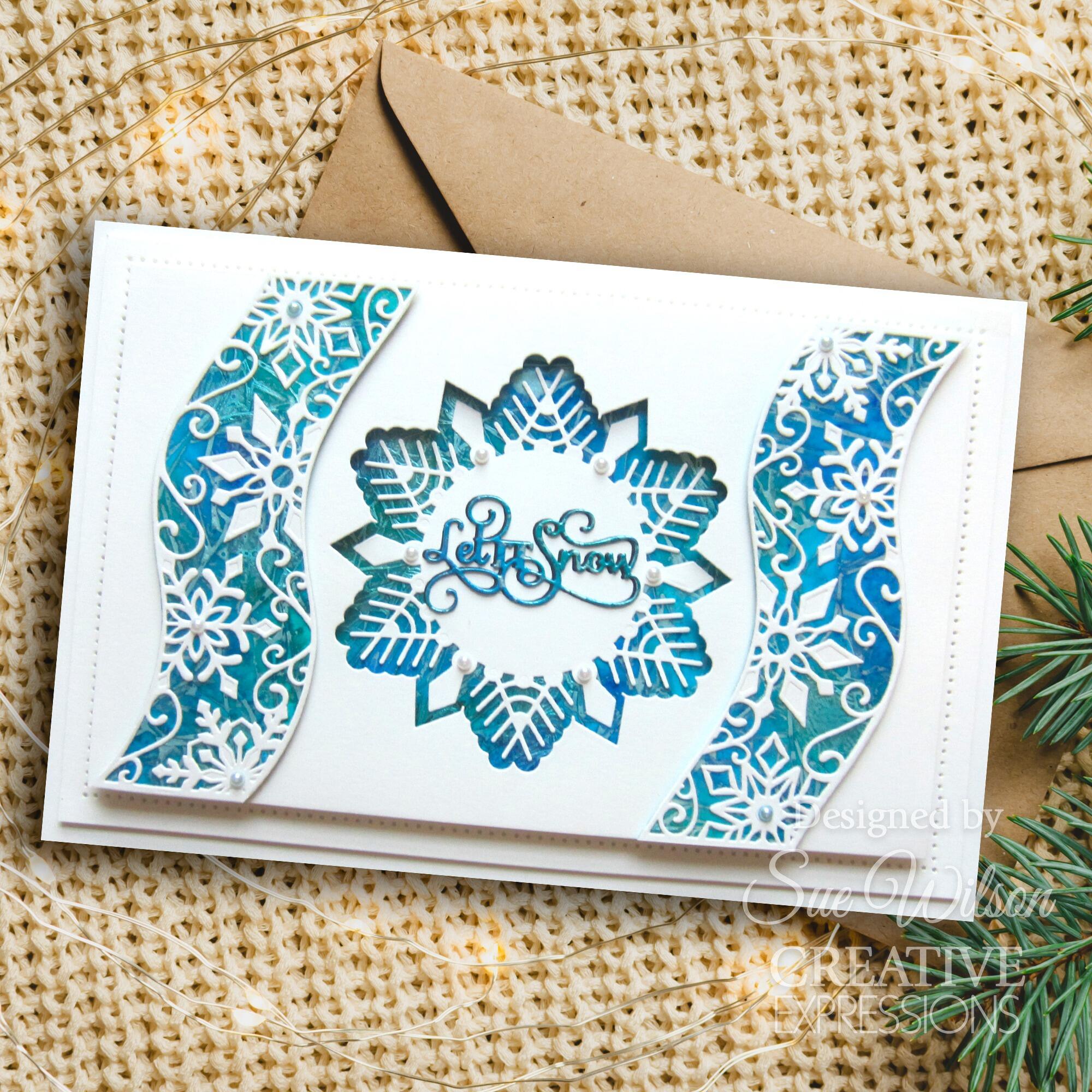 Creative Expressions Sue Wilson Festive Snowflake Ribbon Wave Craft Die