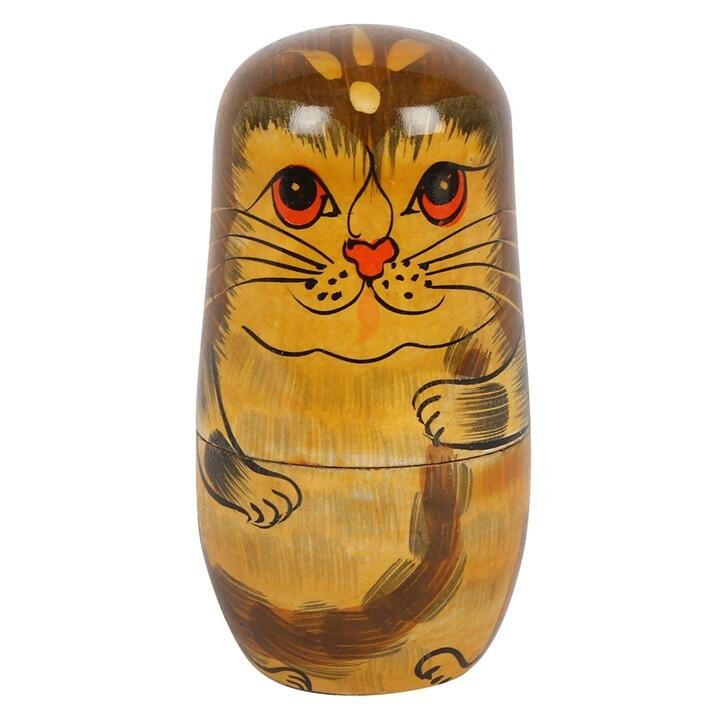 CAT RUSSIAN NESTING DOLL SET