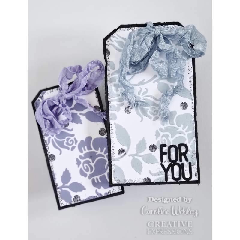 Creative Expressions Sam Poole Shabby Textures 6 in x 8 in Clear Stamp Set