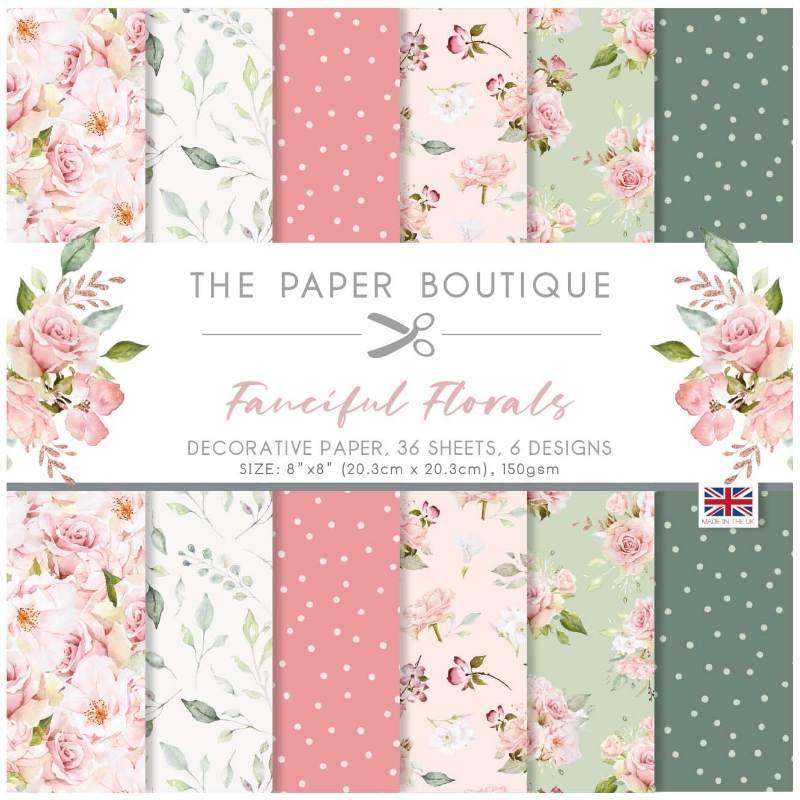 The Paper Boutique Fanciful Florals 8 in x 8 in Paper Pad