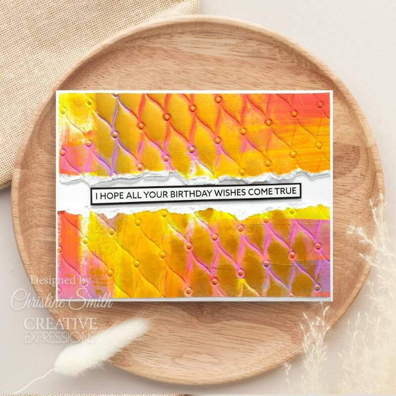 Creative Expressions Padded Quilt 8 in x 8 in 3D Embossing Folder