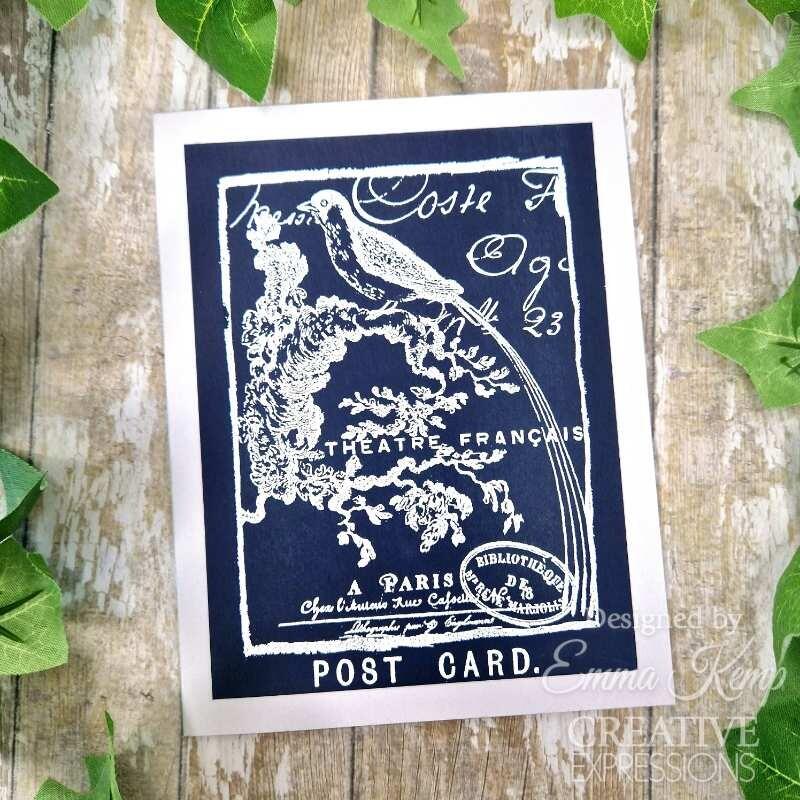 Creative Expressions Sam Poole Vintage Plume 4 in x 6 in Pre-Cut Rubber ...