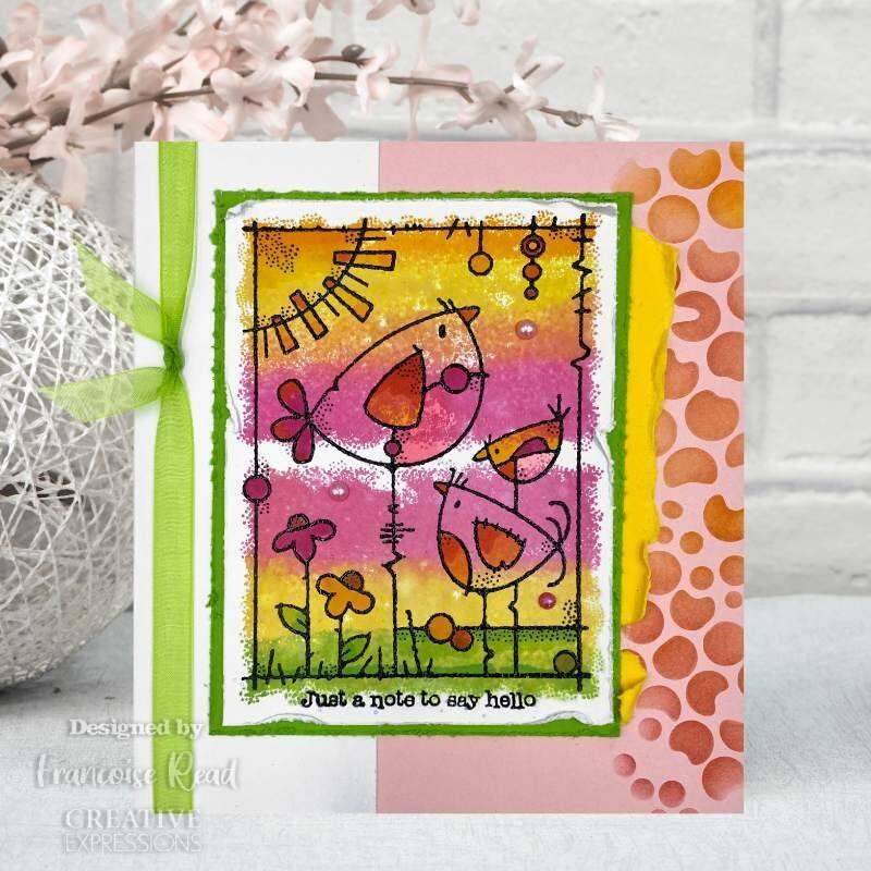 Woodware Clear Singles Three Little Birds 4 in x 6 in Stamp