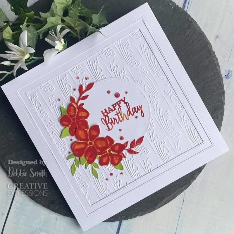 Creative Expressions Helen Colebrook Floral Daydream 8 in x 6 in Stencil