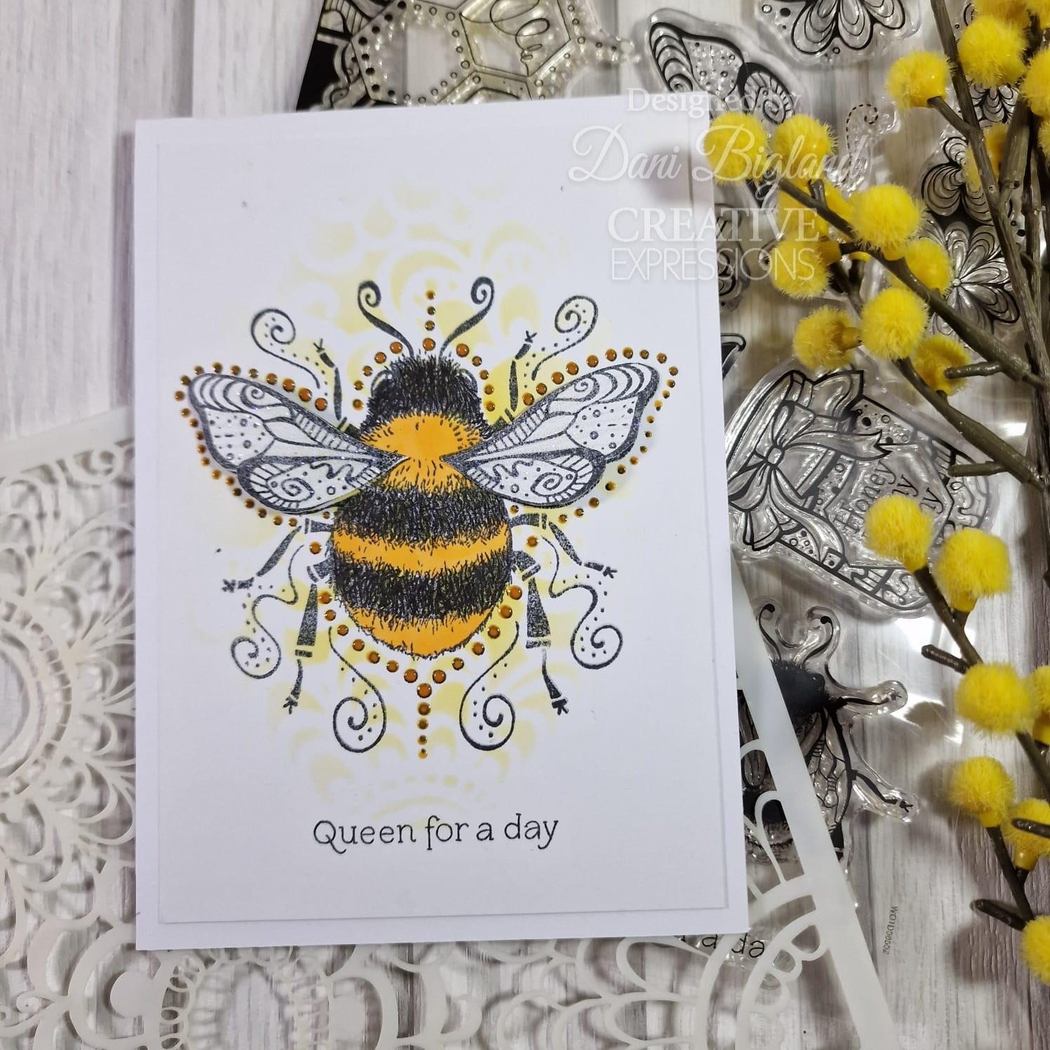 Creative Expressions Dora Bee Amazing 6 in x 8 in Clear Stamp Set