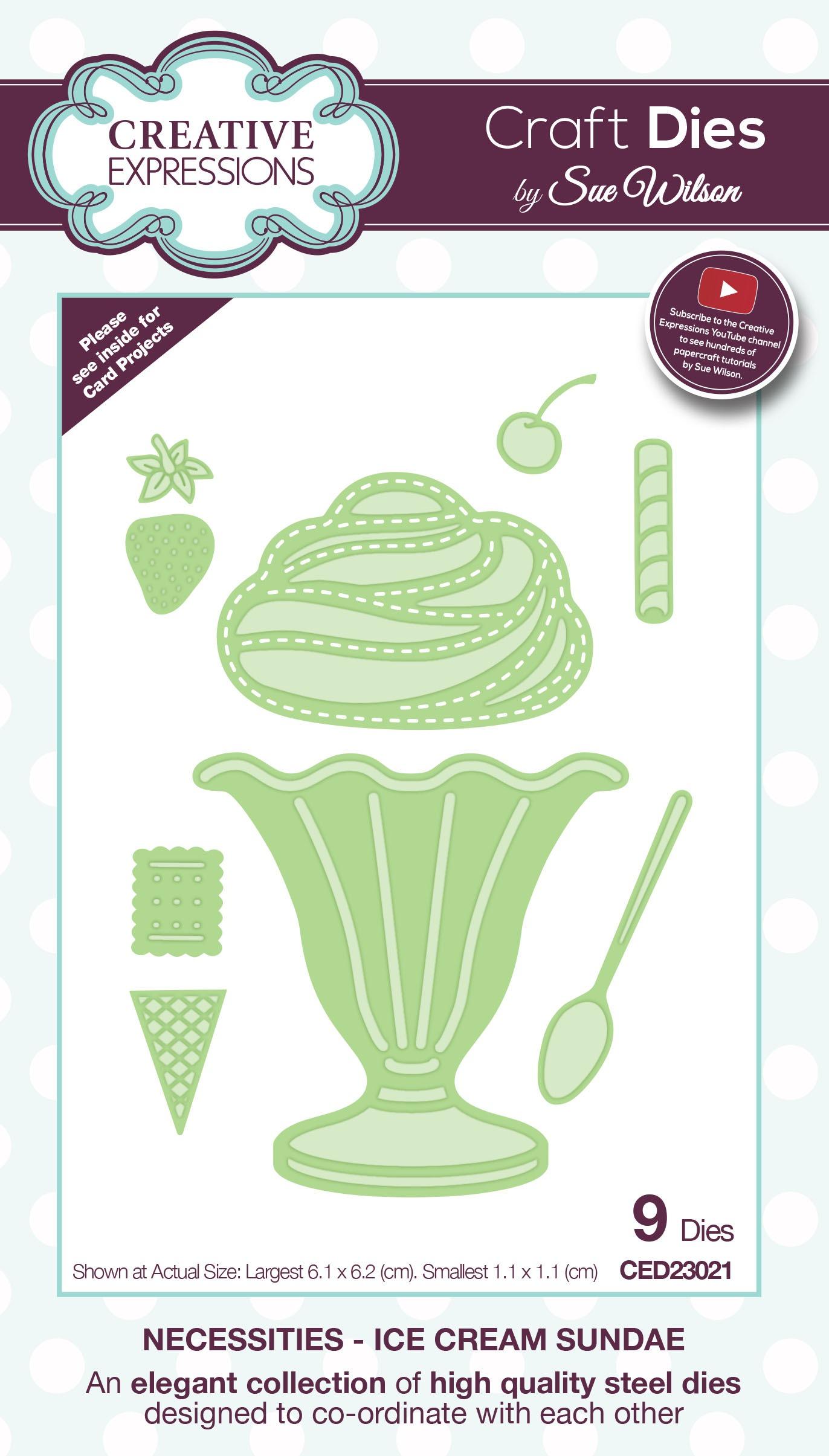 Creative Expressions Sue Wilson Necessities Ice Cream Sundae Craft Die