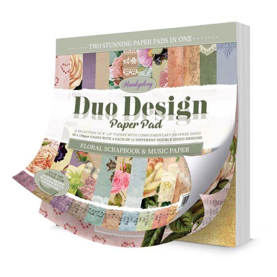 Duo Design Paper Pads - Floral Scrapbook & Music Paper