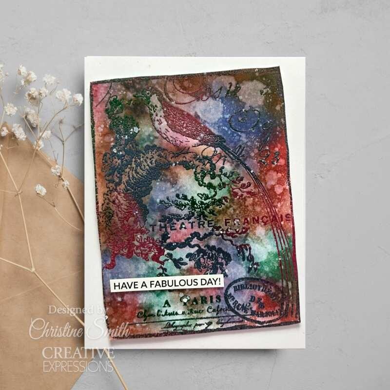 Creative Expressions Sam Poole Vintage Plume 4 in x 6 in Pre-Cut Rubber ...