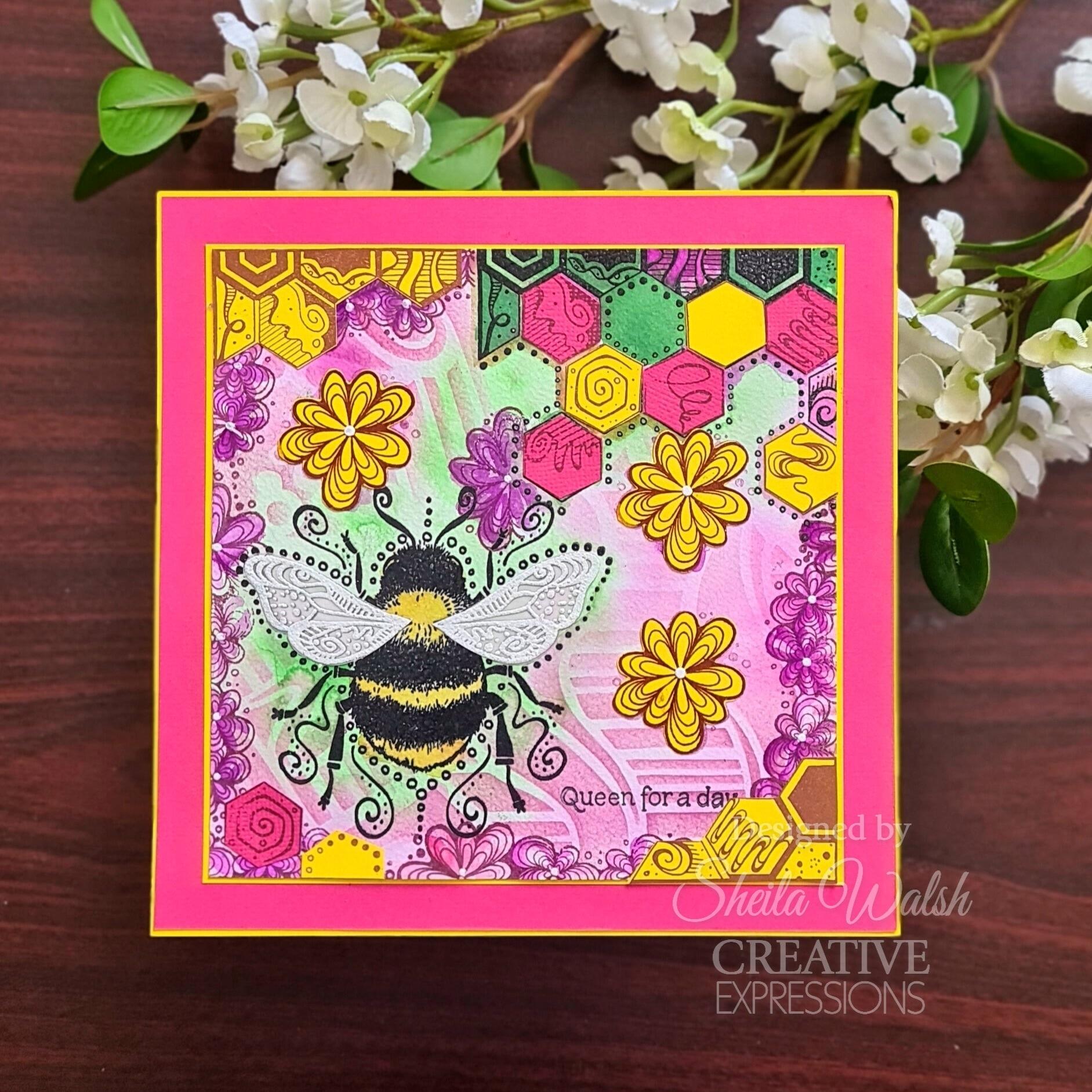 Creative Expressions Dora Bee Amazing 6 in x 8 in Clear Stamp Set